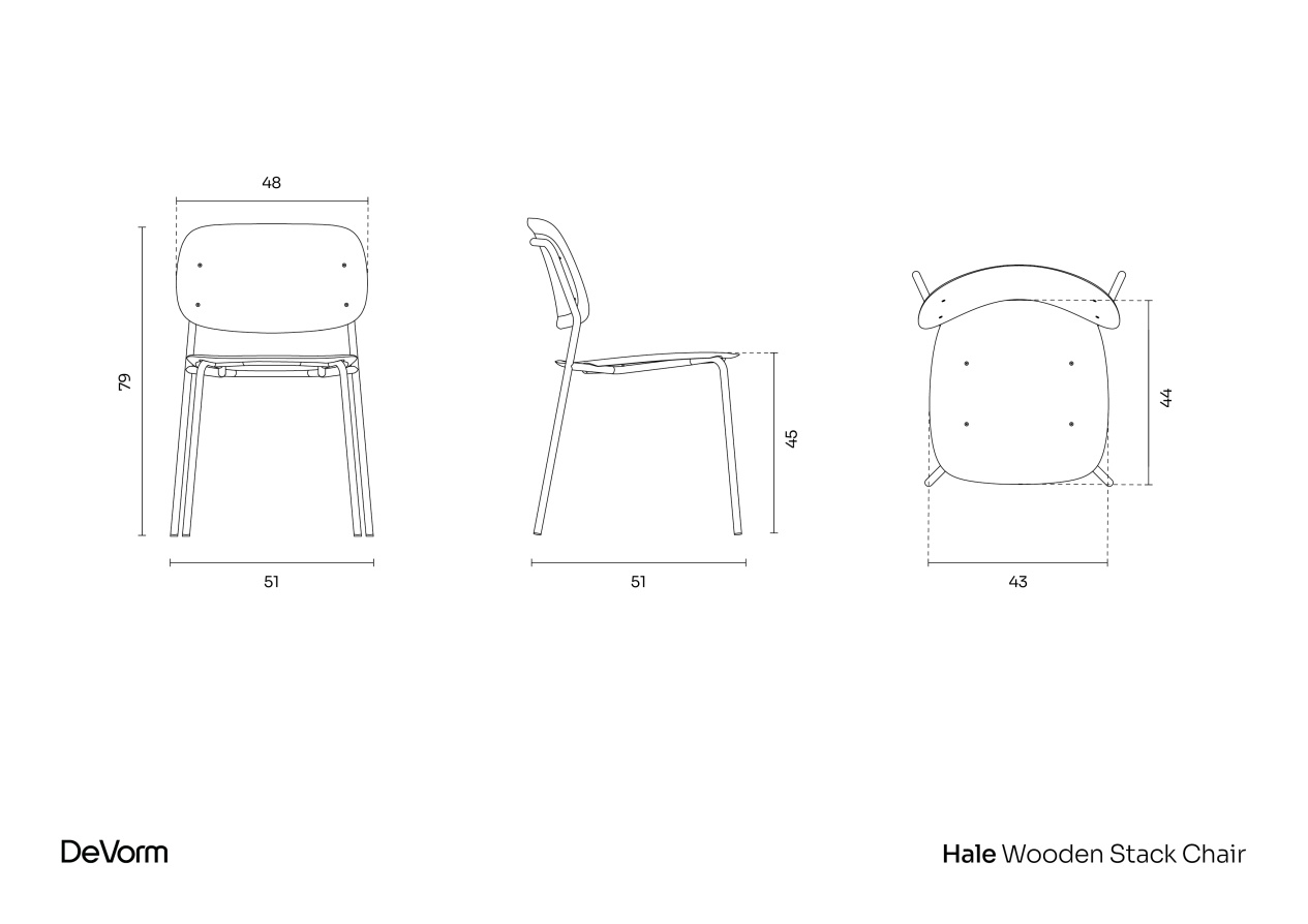 Hale Wooden Stack Chair | De Vorm